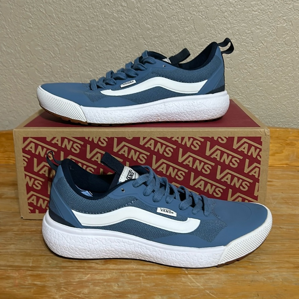 Vans Ultrarange Exo Blue And White Ultra Cush Used - Gem